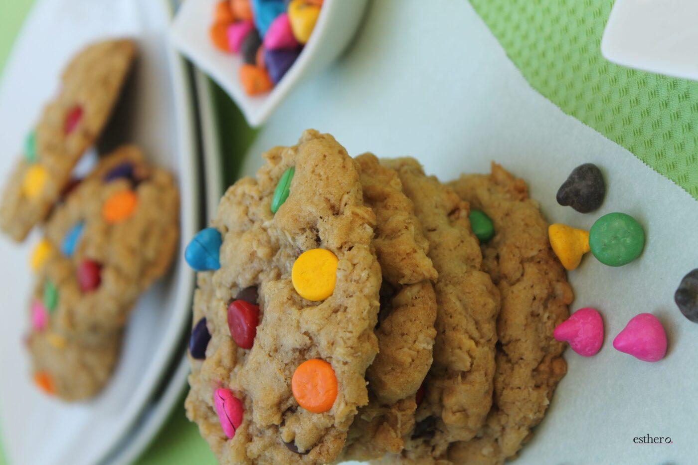 Rainbow Chocolate Chip Cookies - Esther O