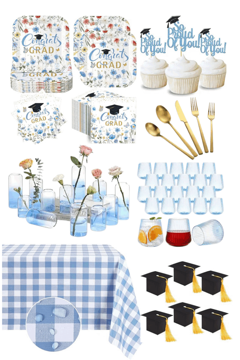 Light Blue Graduation Party Supplies - Esther O